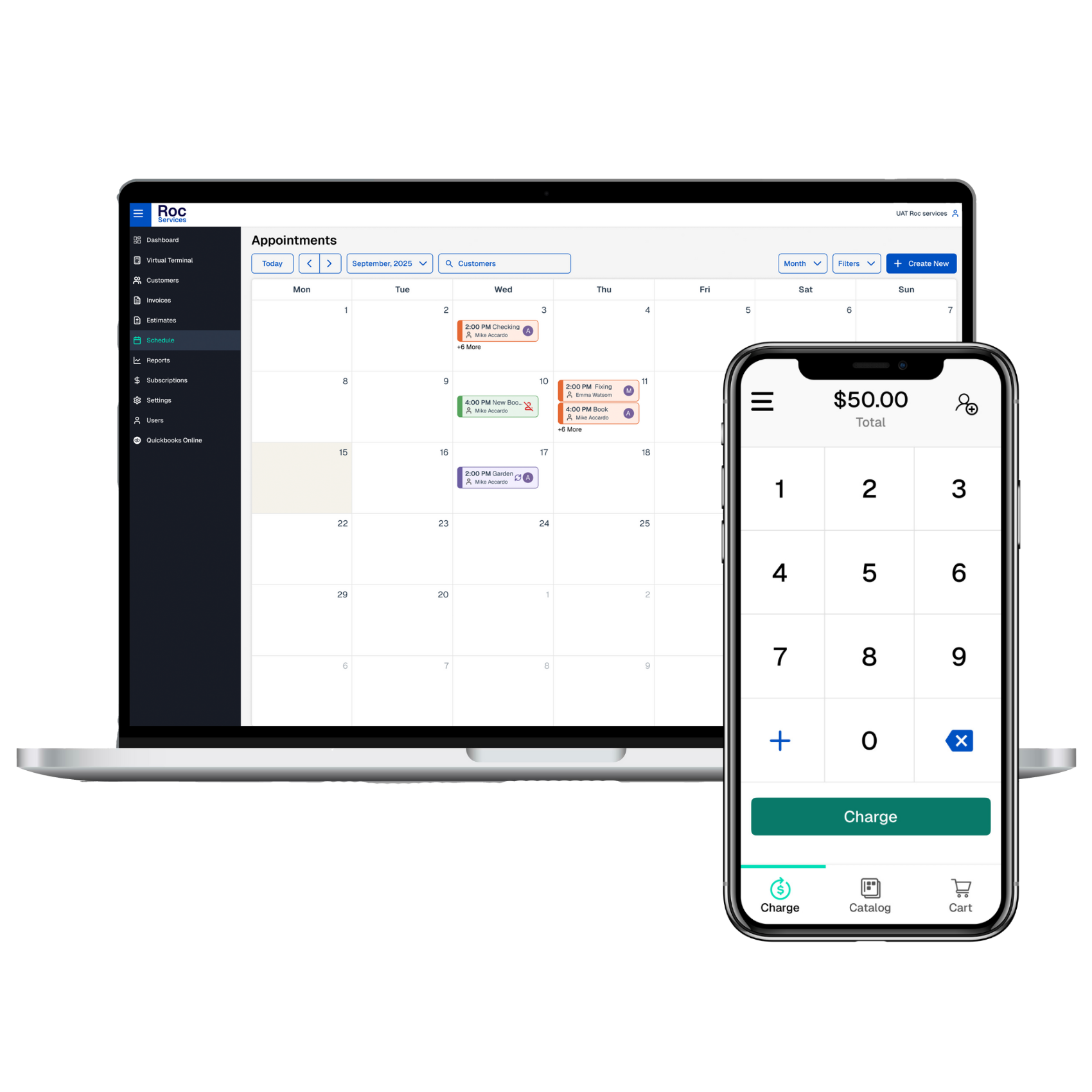 Roc Services Landing Page