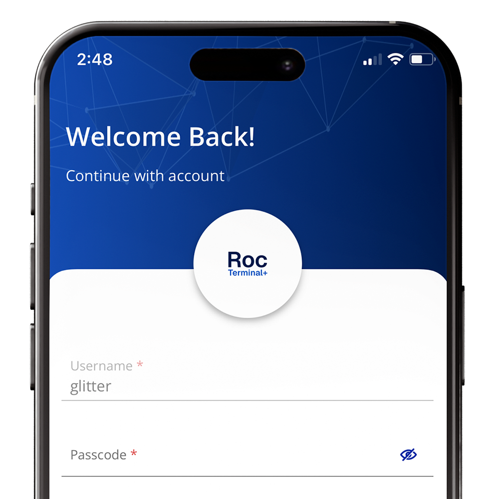 Roc Terminal+ Mobile Landing Page